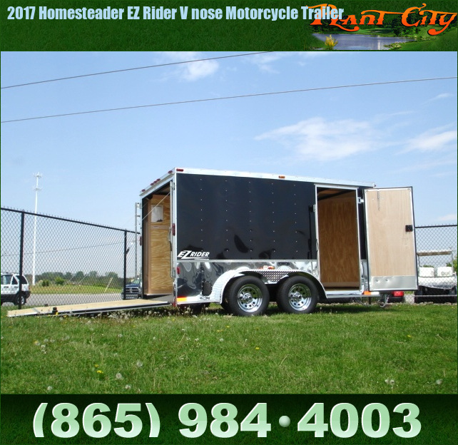Trailers For Sale 2017 Homesteader EZ Rider V nose Motorcycle Trailer ...
