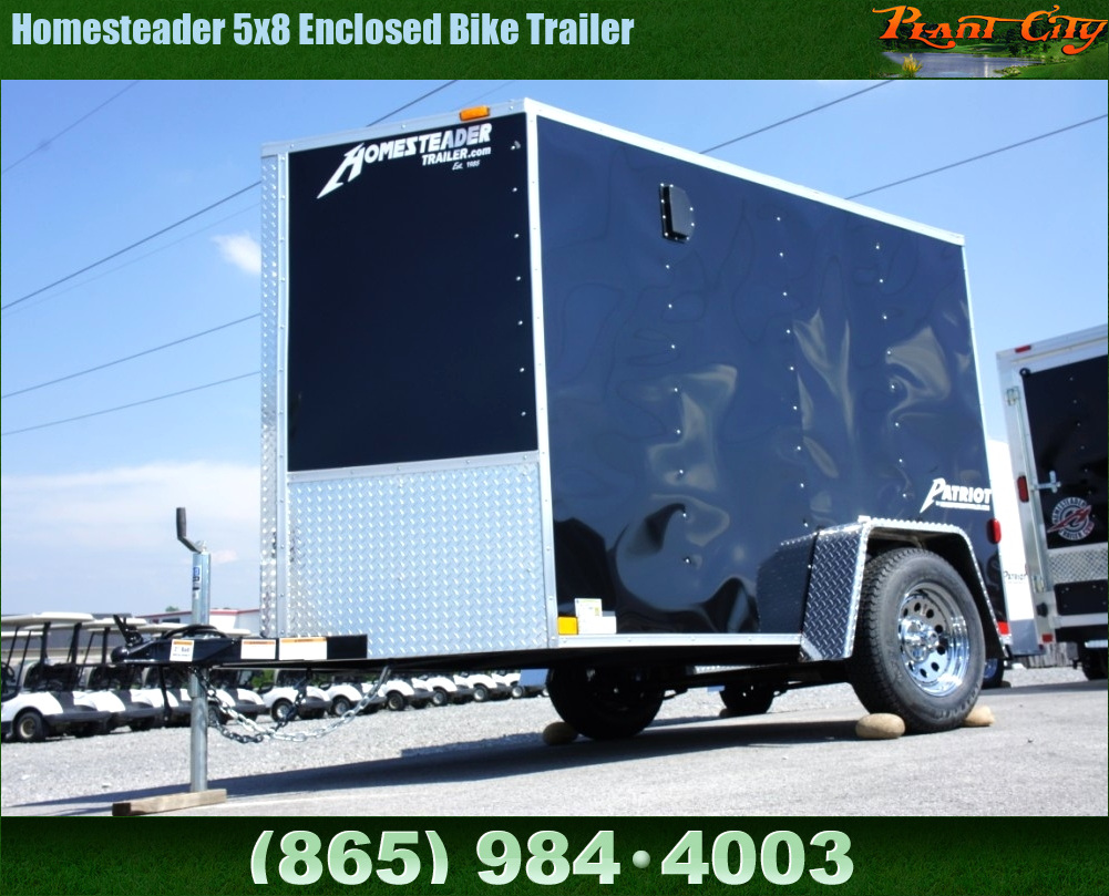 Trailers For Sale Homesteader 5x8 Enclosed Bike Trailer Enclosed ...