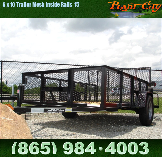 Trailers For Sale 6 x 10 Trailer Mesh Inside Rails 15 Landscape Tralers ...